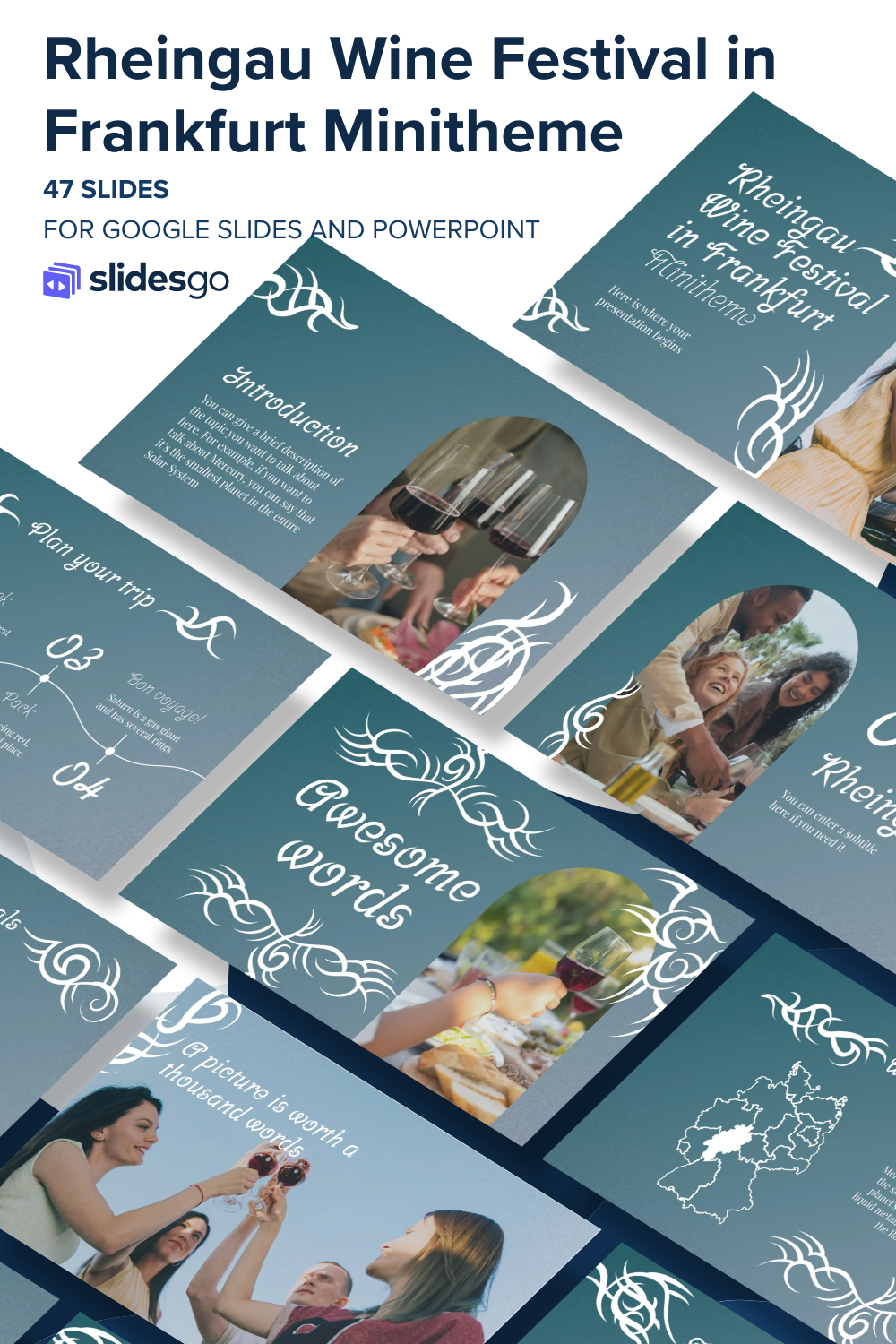 Rheingau Wine Festival in Frankfurt Minitheme | Google Slides