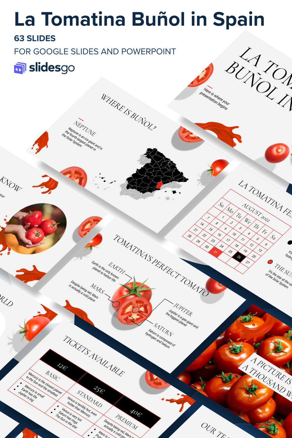 La Tomatina Buñol in Spain | Google Slides and PowerPoint