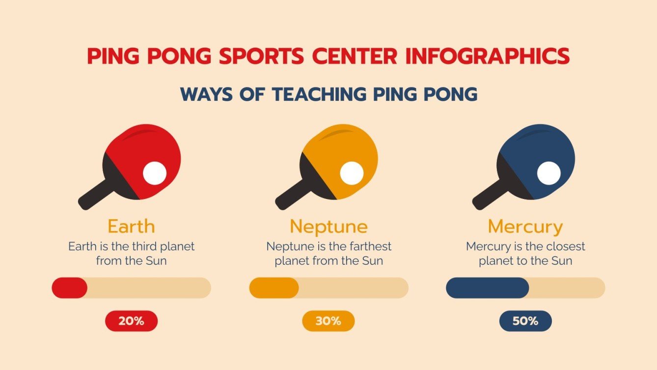 Ping Pong Sports Center Infographics | Google Slides & PPT