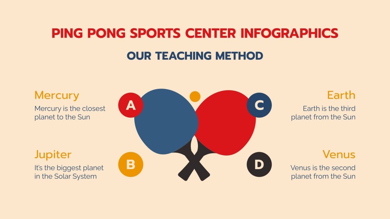 Ping Pong Sports Center Infographics | Google Slides & PPT