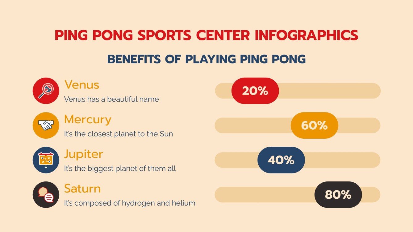 Ping Pong Sports Center Infographics | Google Slides & PPT