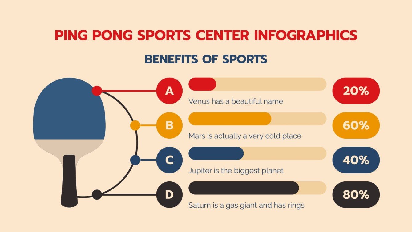 Ping Pong Sports Center Infographics | Google Slides & PPT
