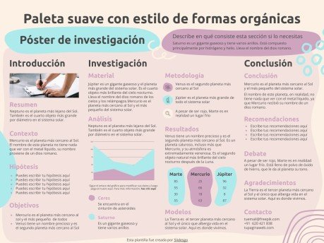 Soft Palette with Organic Shapes Style Research Poster