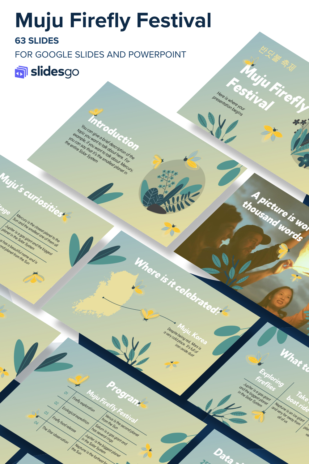 Muju Firefly Festival | Google Slides & PowerPoint template