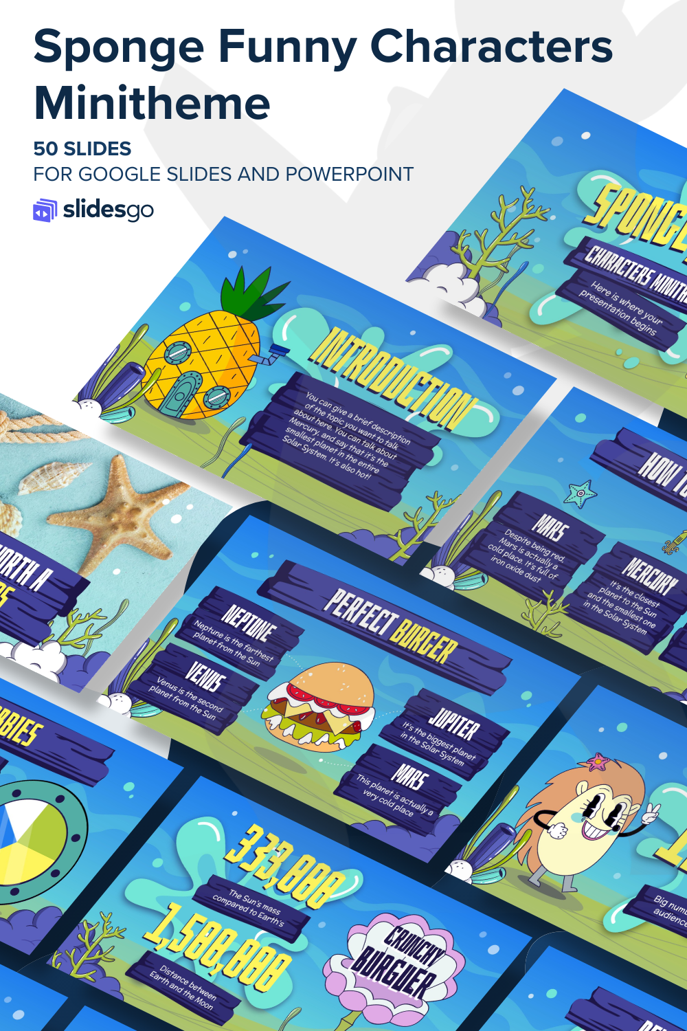 Sponge Funny Characters Minitheme | Google Slides & PPT