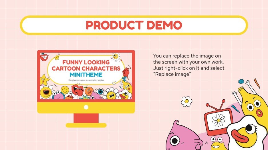 Funny Looking Cartoon Characters Minitheme | Google Slides
