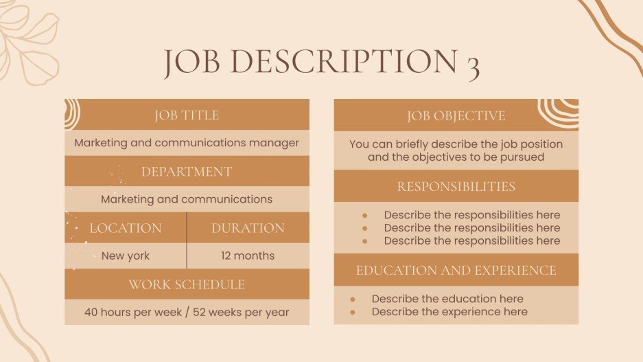 Social Media Manager Job Descriptions | Google Slides & PPT