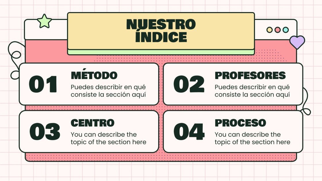 Interfaz en colores pastel: Escuela de código y programación