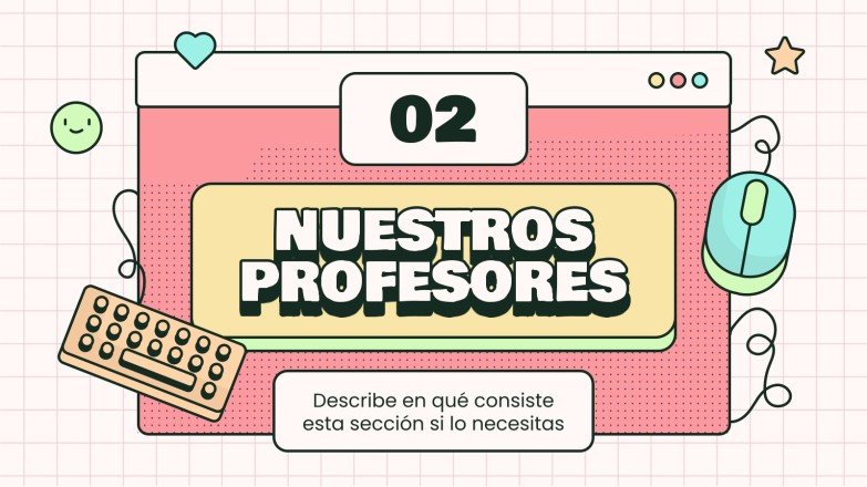 Interfaz en colores pastel: Escuela de código y programación