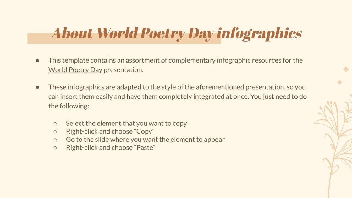 World Poetry Day Infographics | Google Slides & PowerPoint