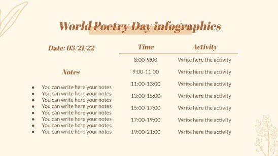 World Poetry Day Infographics | Google Slides & PowerPoint