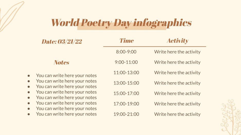 World Poetry Day Infographics | Google Slides & PowerPoint