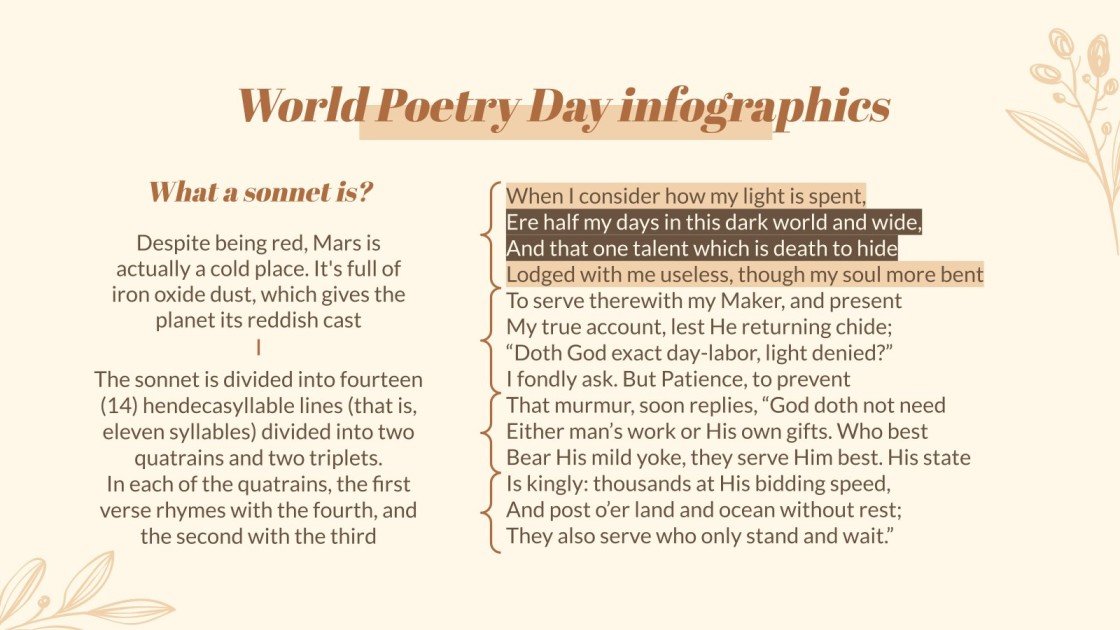 World Poetry Day Infographics | Google Slides & PowerPoint