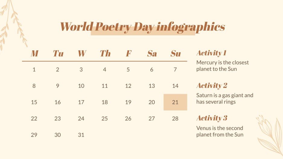 World Poetry Day Infographics | Google Slides & PowerPoint