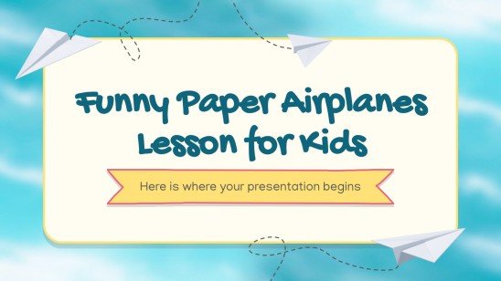 아이들을 위한 재미있는 종이비행기 수업 | Google Slides & PPT