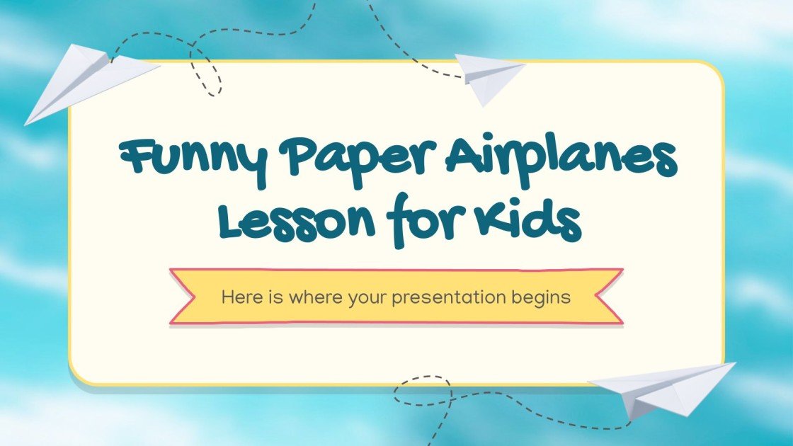 Free templates about airplanes for Google Slides and PowerPoint