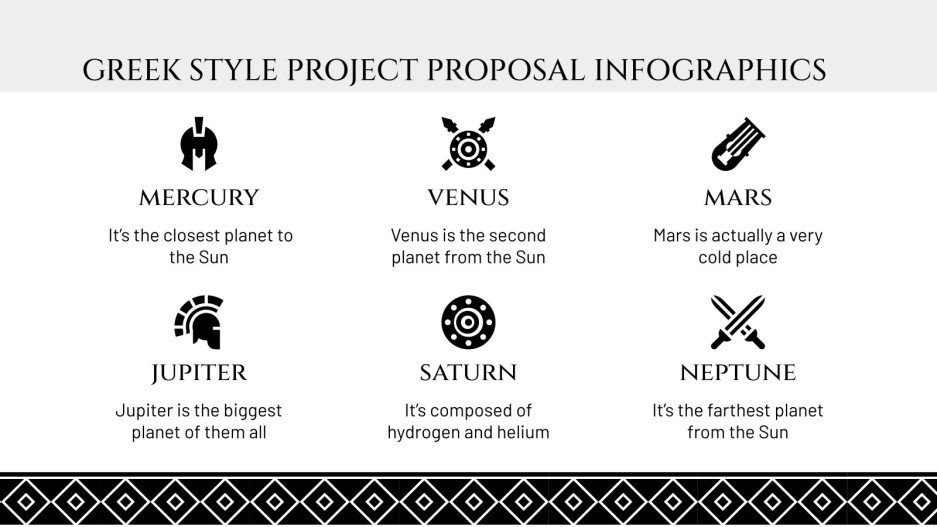 Greek Style Project Proposal Infographics