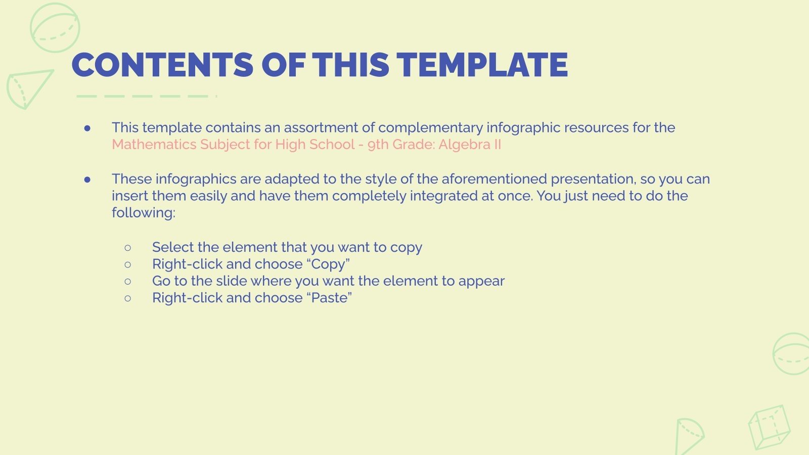 Mathematics for High School: Algebra II Infographics