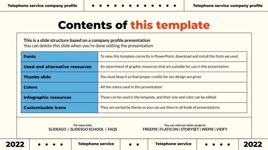 Telephone Service Company Profile | Google Slides & PowerPoint