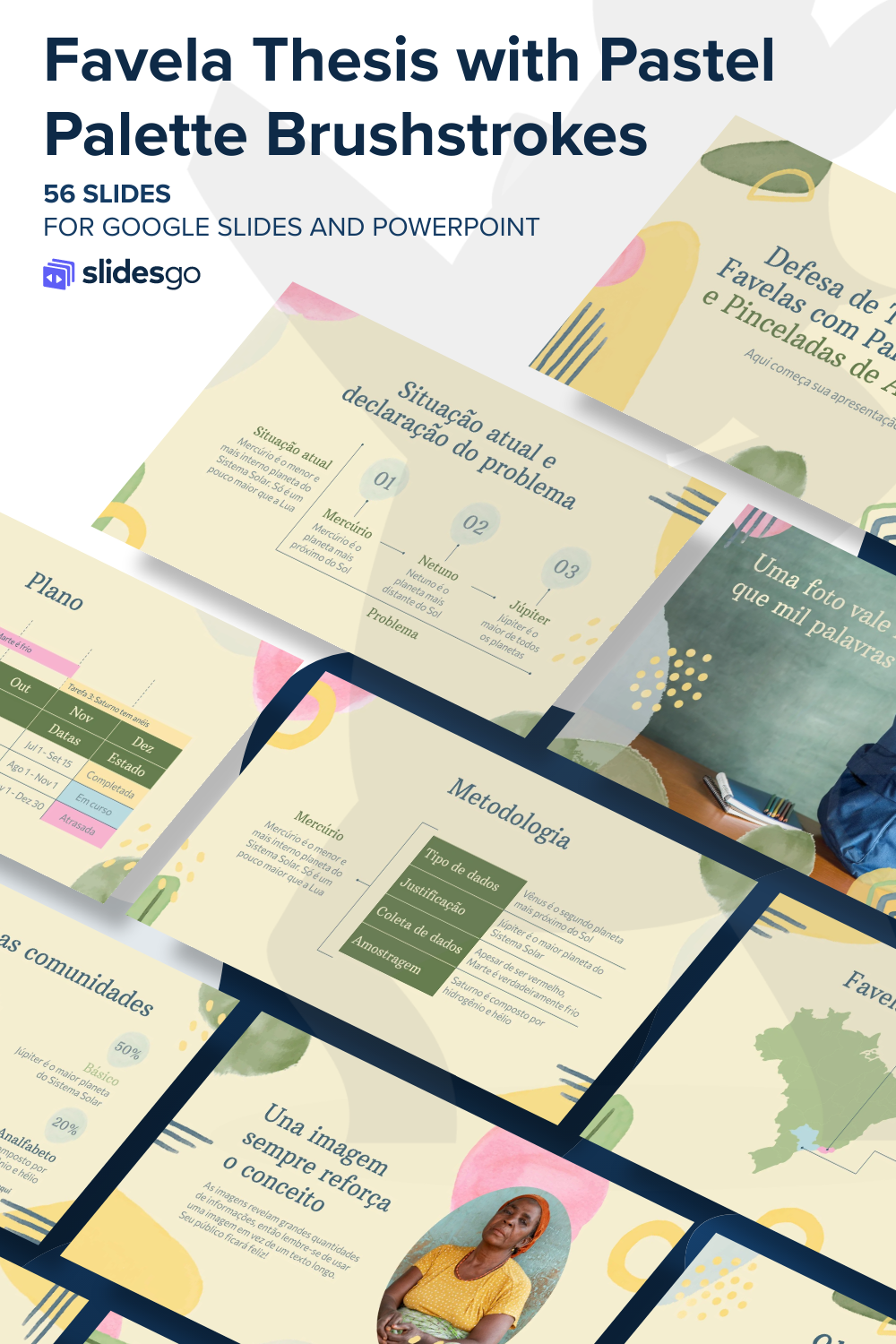 Favela Thesis Defense with Pastel Watercolor Brushstrokes