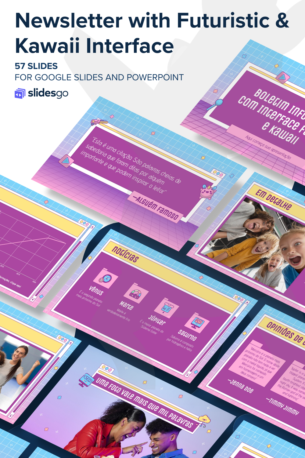 Informative Newsletter with Futuristic & Kawaii Interface