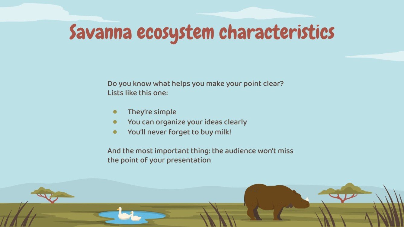 Science Subject for Elementary: Savannah Biome Ecosystem