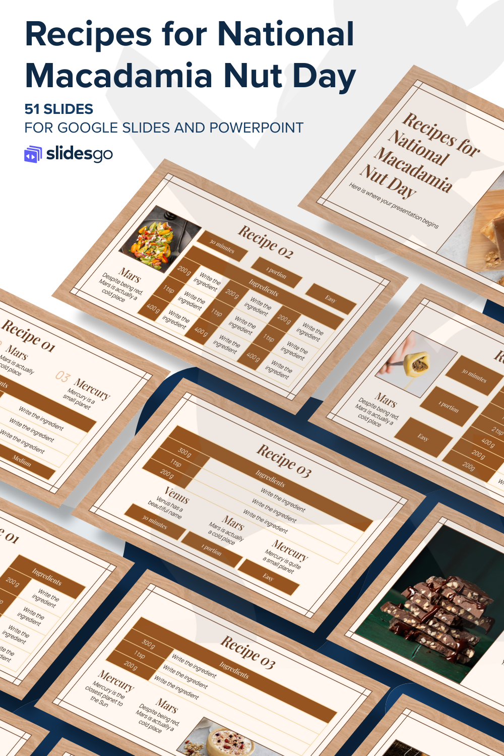 Recipes for National Macadamia Nut Day | Google Slides & PPT