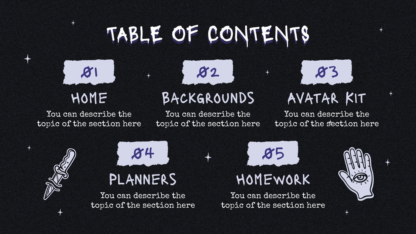 Pacote de estética emo para estudantes | Google Slides e PPT