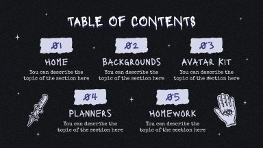 Pacote de estética emo para estudantes | Google Slides e PPT