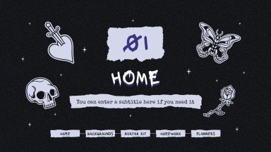 Pacote de estética emo para estudantes | Google Slides e PPT