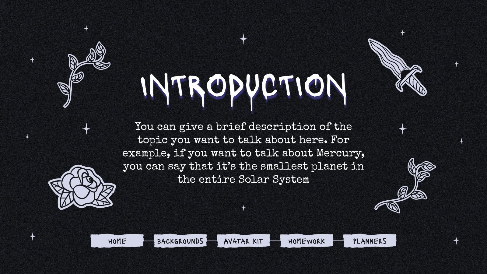 Pacote de estética emo para estudantes | Google Slides e PPT