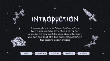 Pacote de estética emo para estudantes | Google Slides e PPT