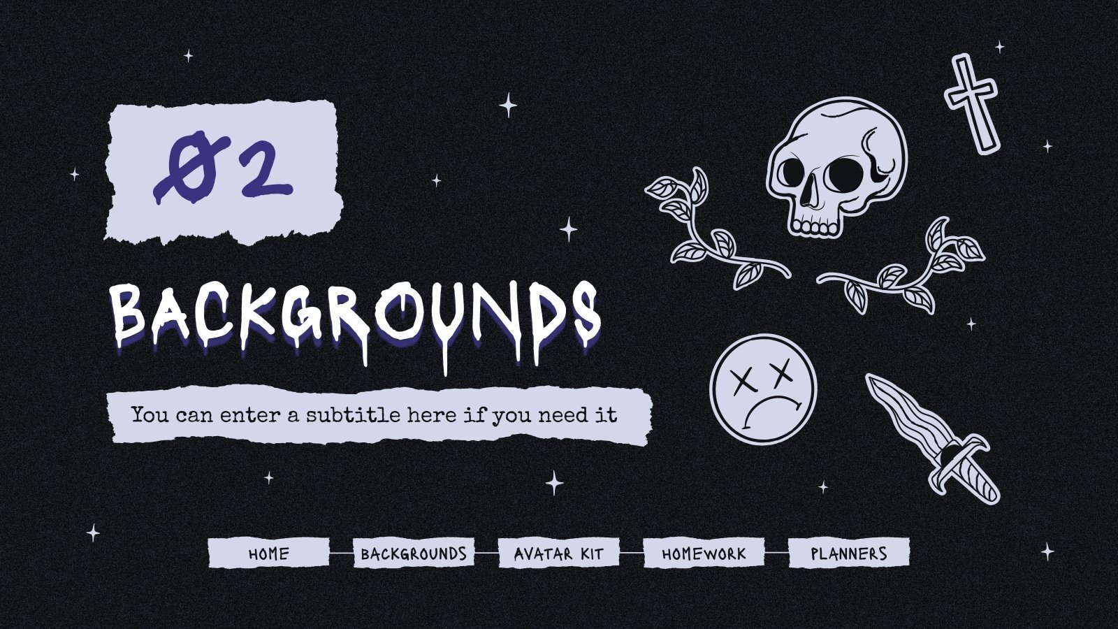 Pacote de estética emo para estudantes | Google Slides e PPT