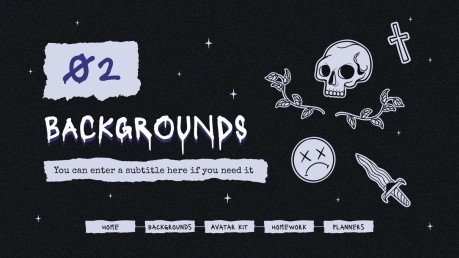 Pacote de estética emo para estudantes | Google Slides e PPT