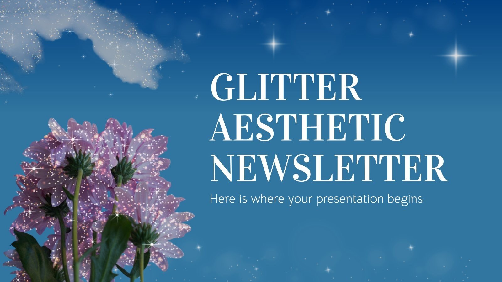 Glitter Aesthetic Newsletter | Google Slides & PowerPoint