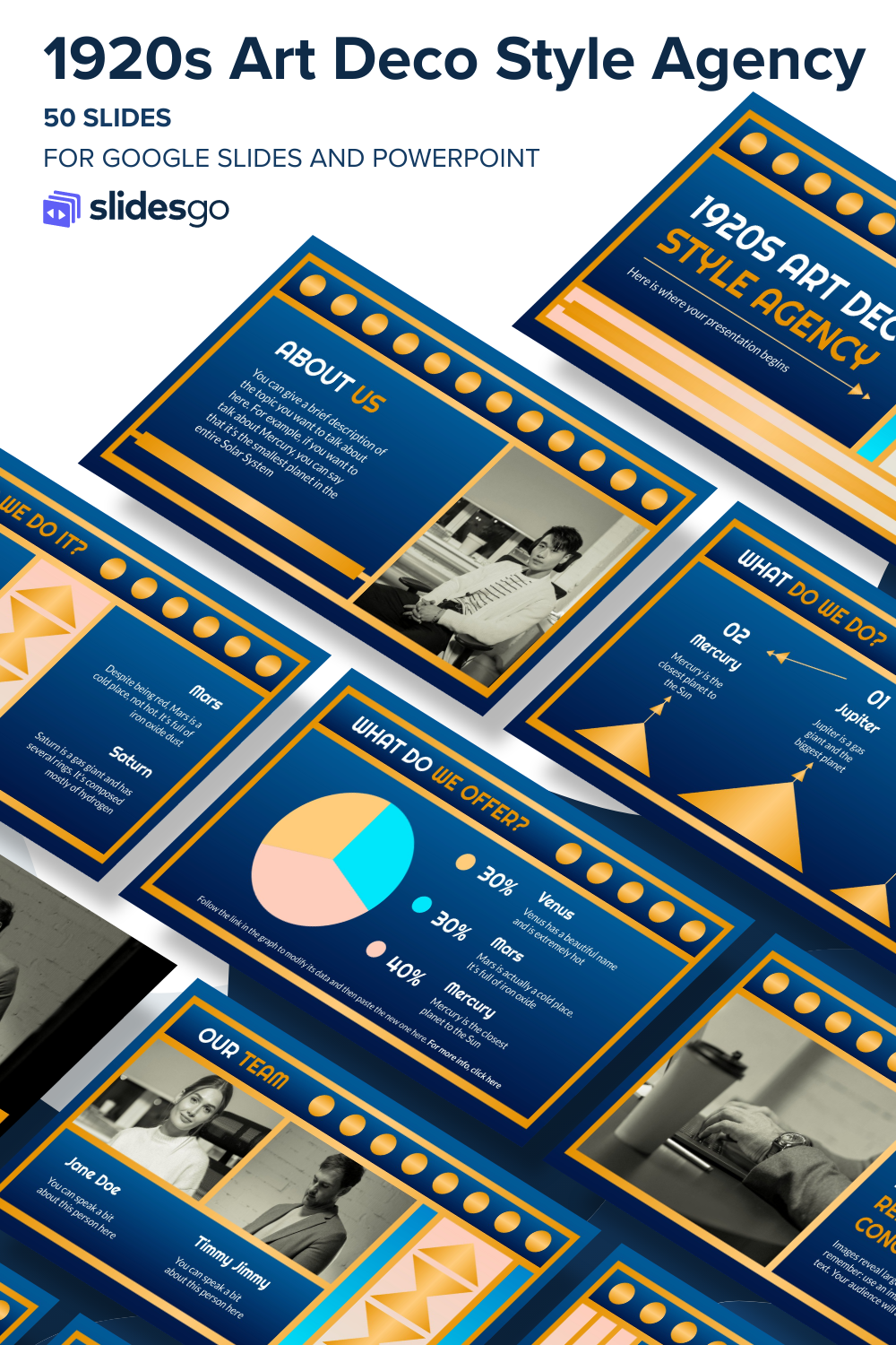 1920s Art Deco Style Agency | Google Slides & PowerPoint