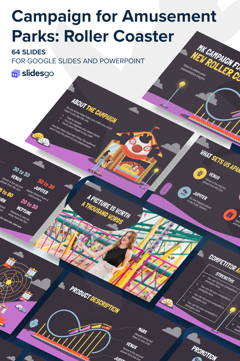 MK Campaign: New Roller Coaster | Google Slides & PowerPoint