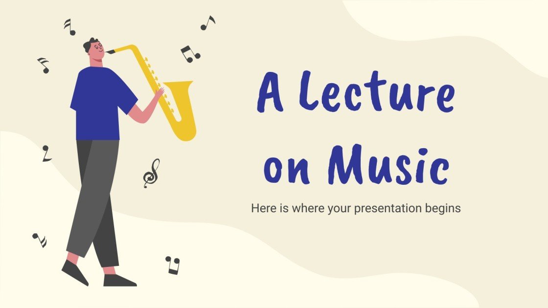 A Lecture on Music Google Slides & PowerPoint template