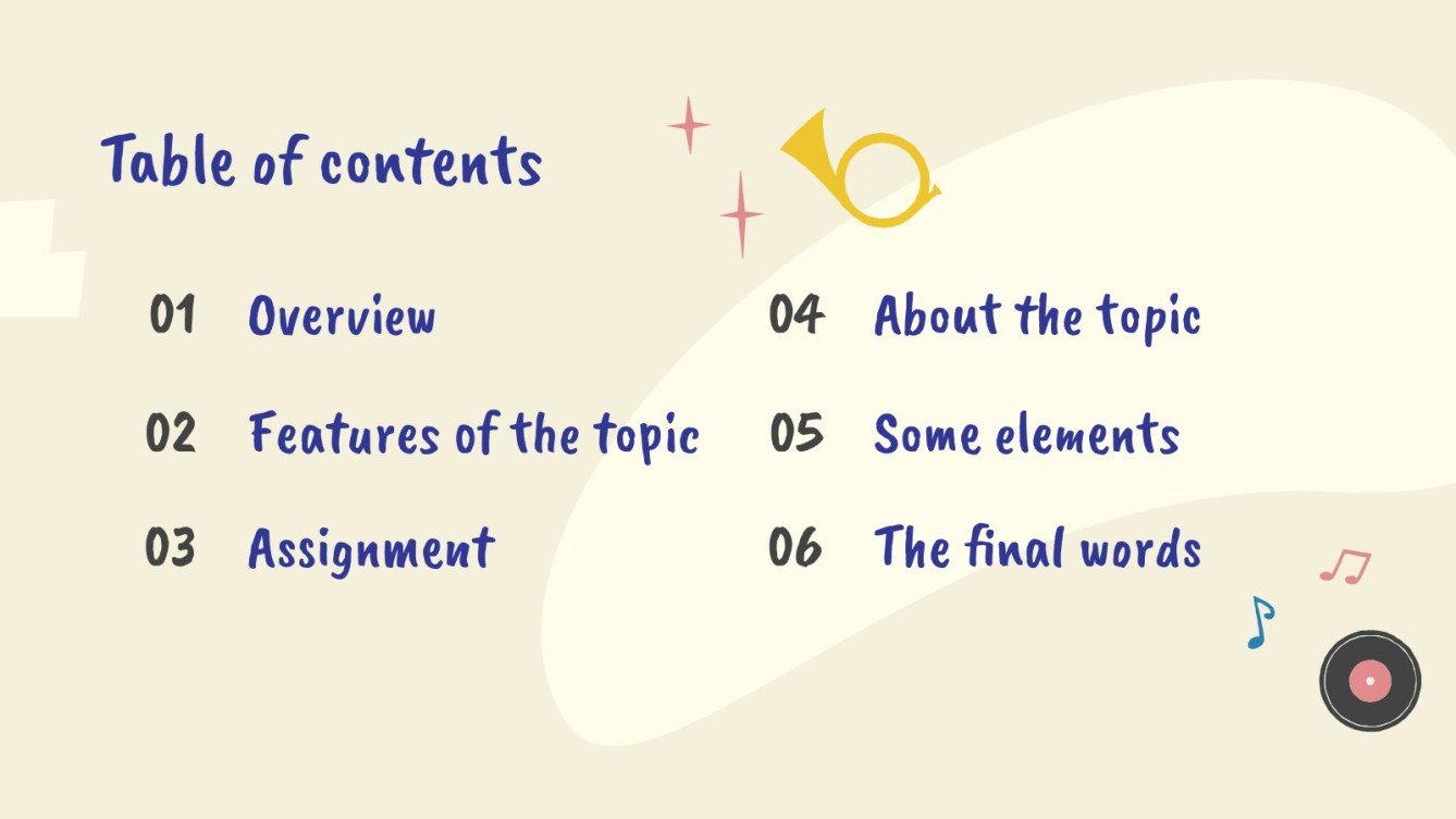 A Lecture on Music Google Slides & PowerPoint template