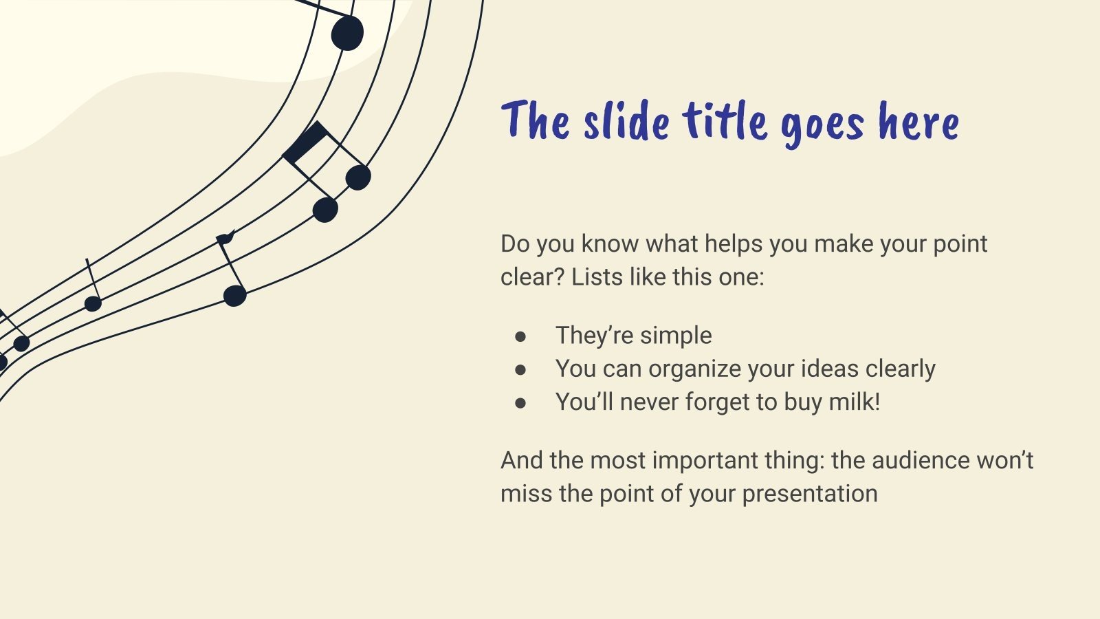 A Lecture on Music Google Slides & PowerPoint template