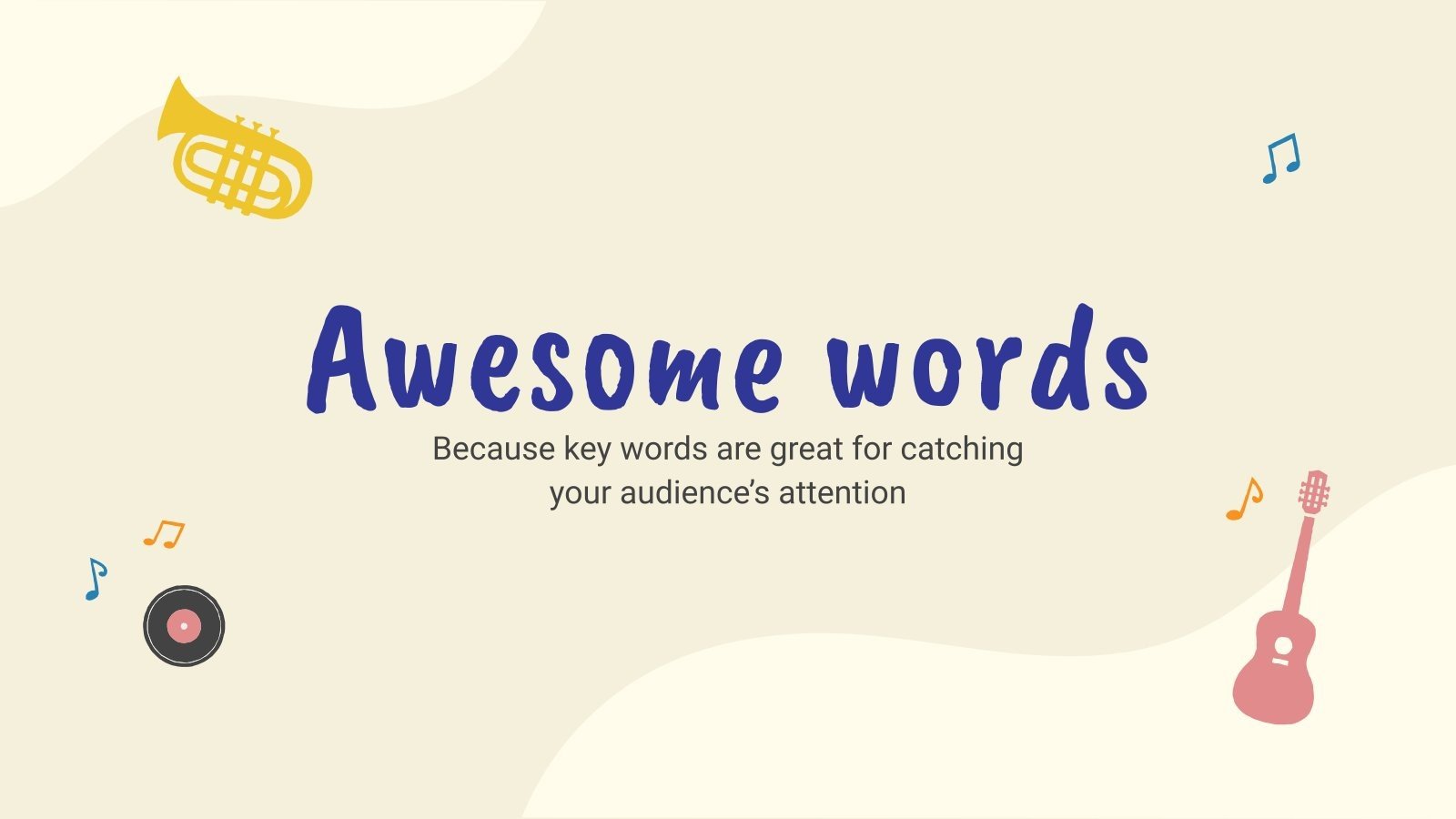 A Lecture on Music Google Slides & PowerPoint template