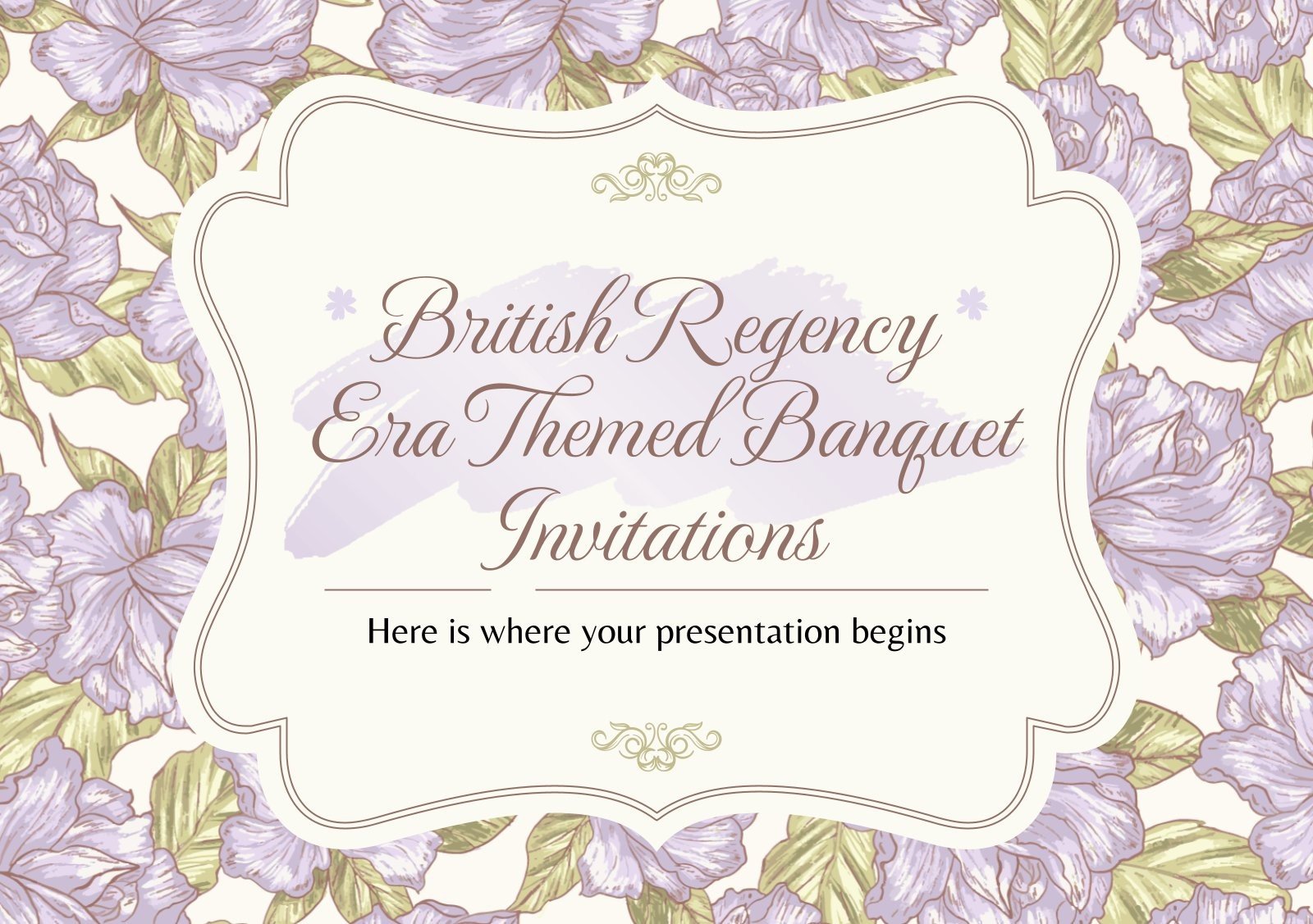 British Regency Era Themed Banquet Invitations
