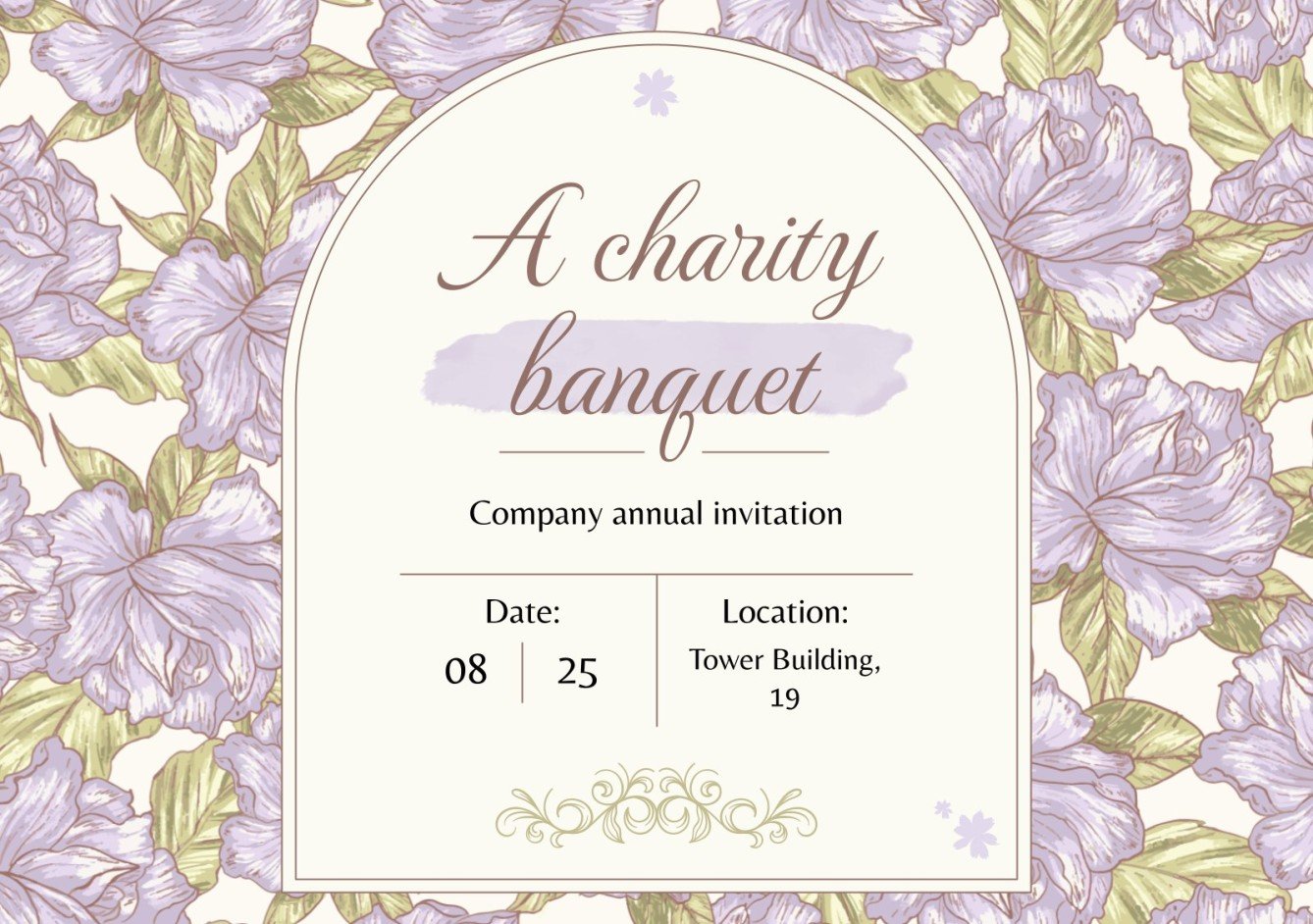 British Regency Era Themed Banquet Invitations