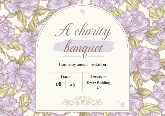 British Regency Era Themed Banquet Invitations