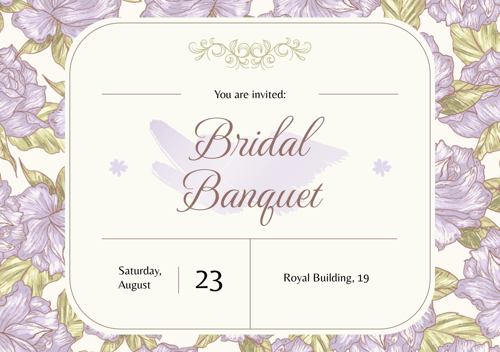 British Regency Era Themed Banquet Invitations