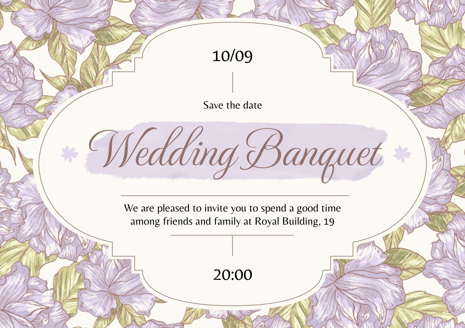 British Regency Era Themed Banquet Invitations