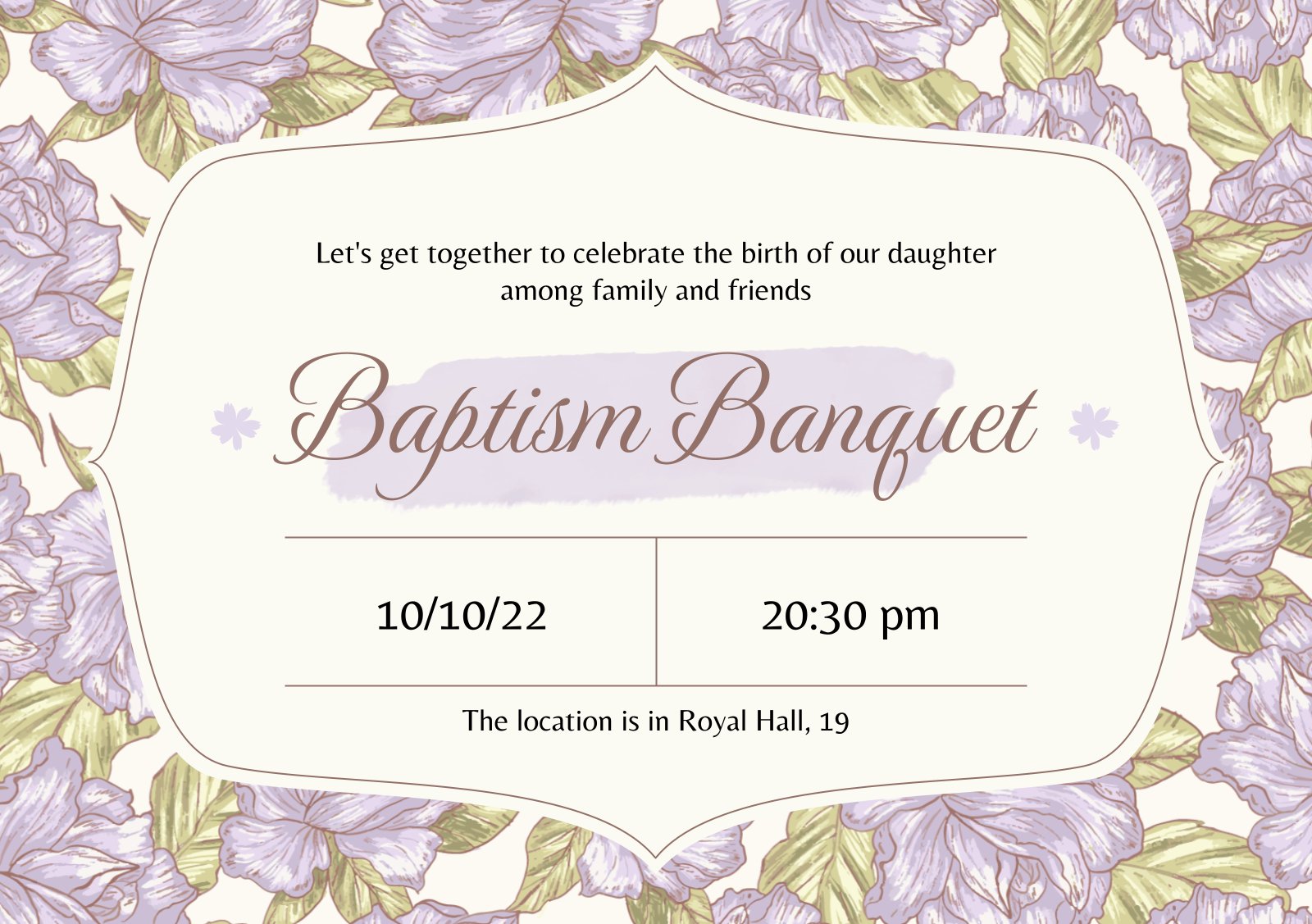 British Regency Era Themed Banquet Invitations