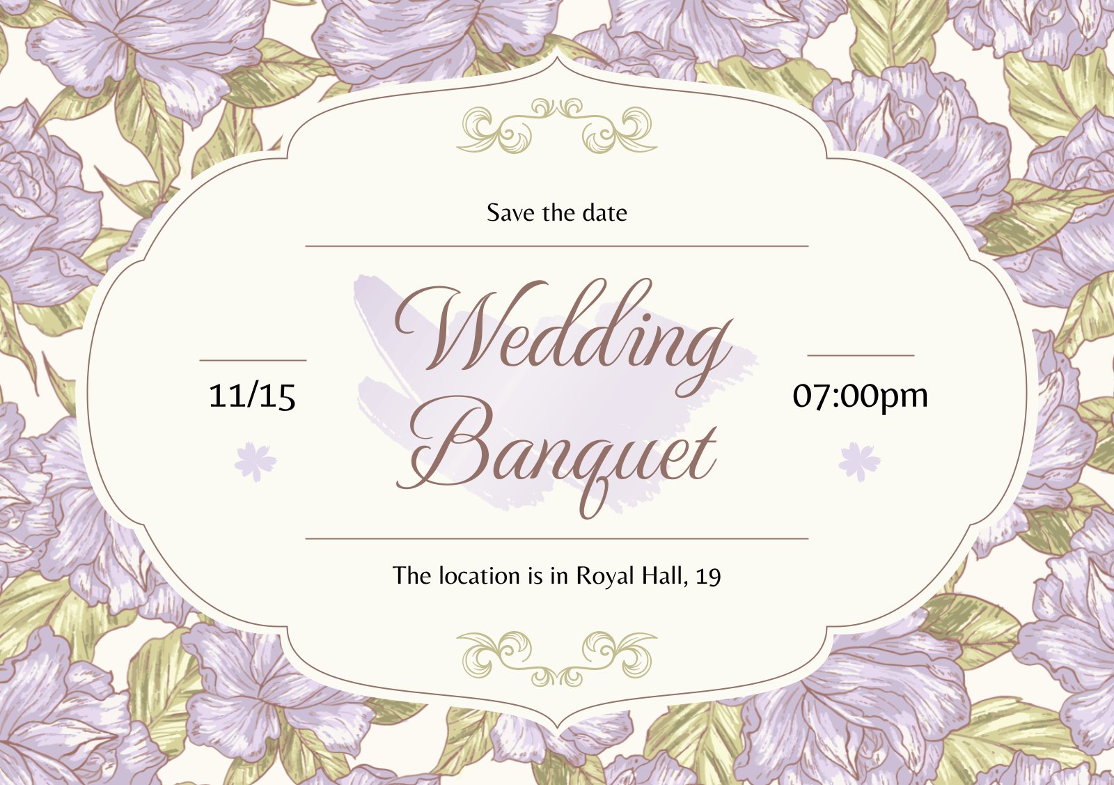 British Regency Era Themed Banquet Invitations