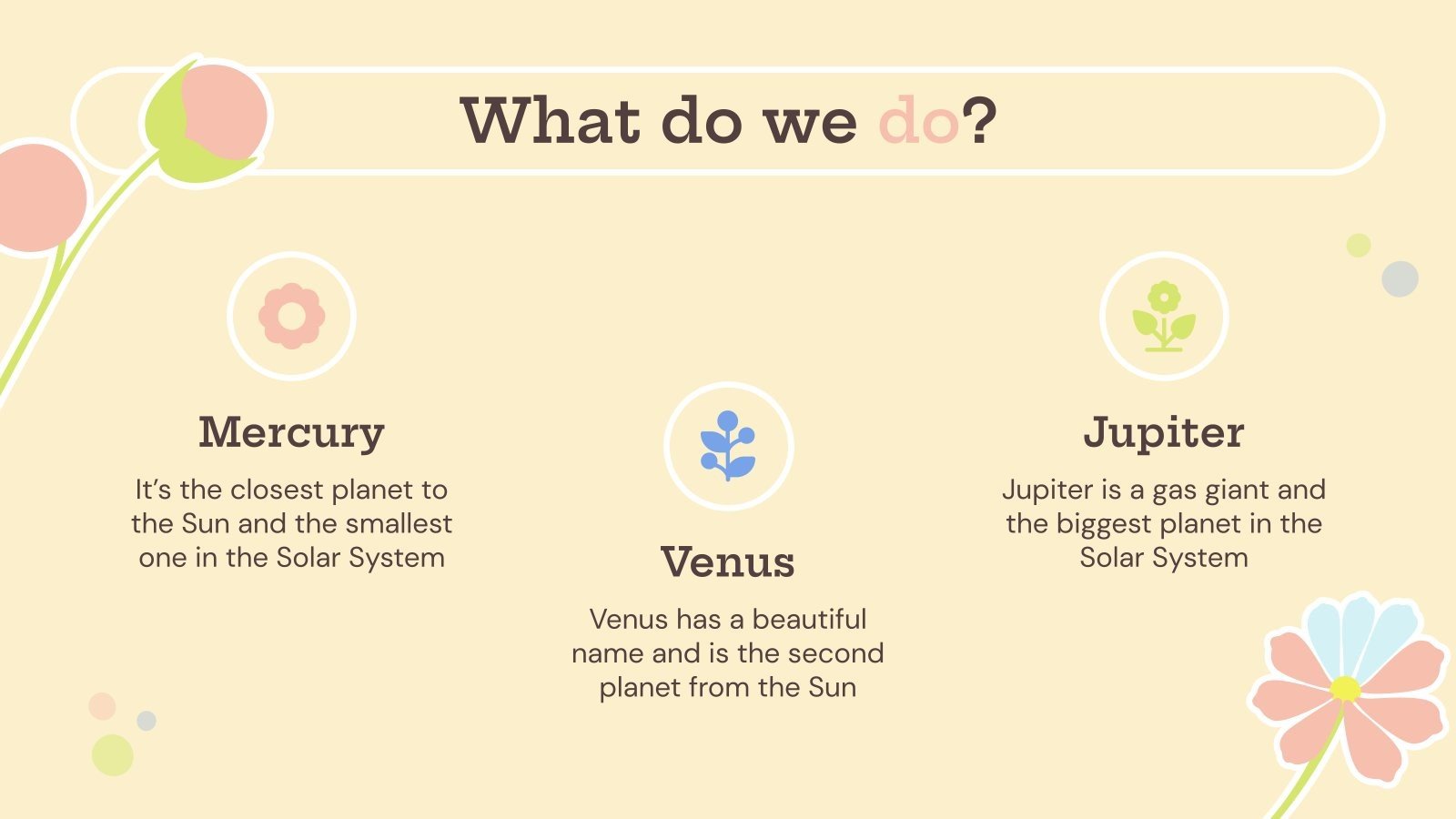 Agencia estilo stickers adorables de flores en pastel