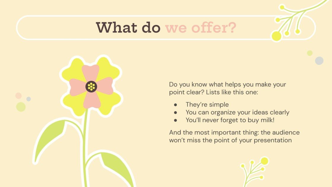 Agencia estilo stickers adorables de flores en pastel